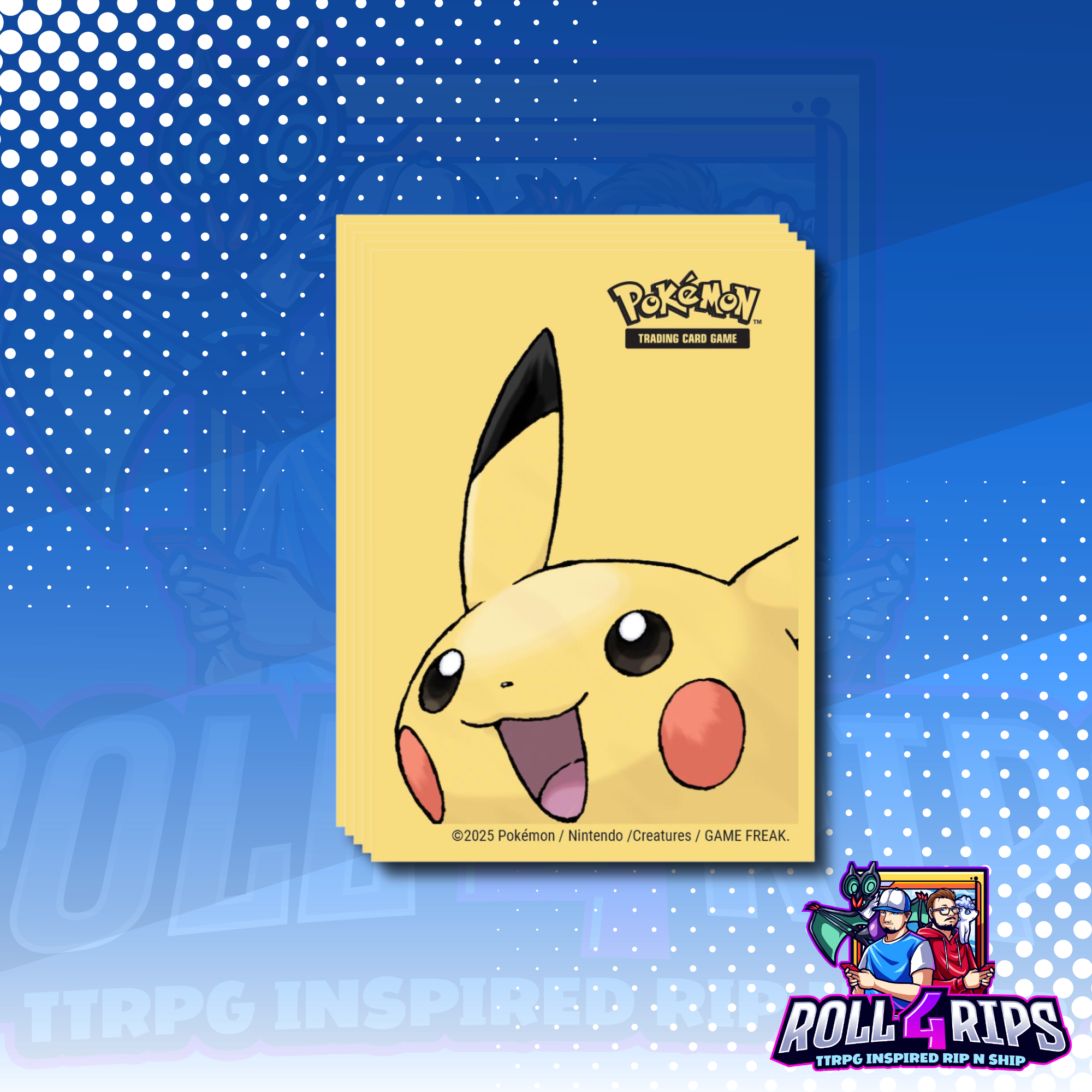 Ultra Pro Sleeves Pokemon Pikachu 65-Count | Roll 4 Rips